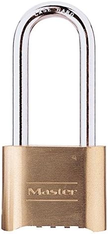 Master Lock 175LH, No. 175 Wide Resettable Combination Brass Padlock ...