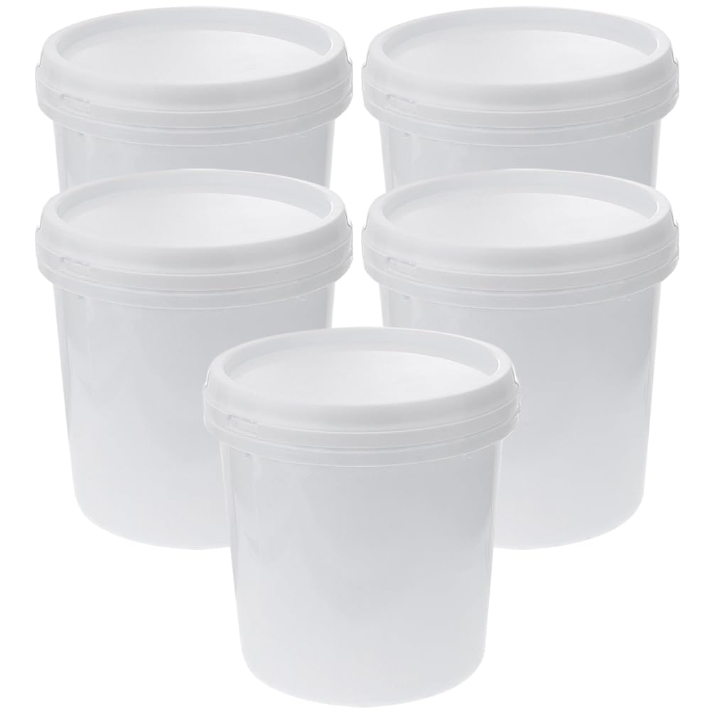 5pcs Food Grade Plastic Bucket Pet Food Bucket Empty 5 Gallon Bucket ...