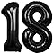 Amazon.com: 40 Inch Number 17 Balloon black Jumbo Giant Big Large ...