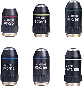 FIERRG Lab Microscope Equipment 4X 10X 20X 40X 60X 100X 195 ...