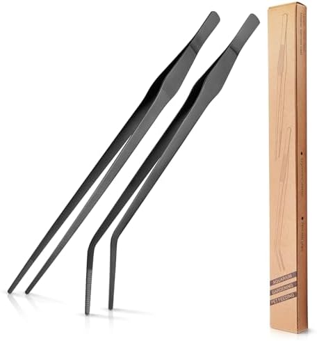 Aquarium Tweezers Extra Long 15 inches, 2 Pcs Stainless Steel Straight ...