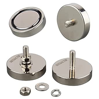 MUTUACTOR 2Packs Rare Earth Magnets 1/4-20'' Neodymium Disc Magnets ...