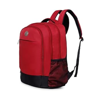 Buy Verage V-Lite DISC(VLS01) Red 30 Liters Water Repellant 17.5" Laptop Backpack With Rain ...