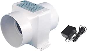 Amazon.com: 4 Inch/100mm Duct Inline Fan,12V 13W Exhaust Ventilation ...
