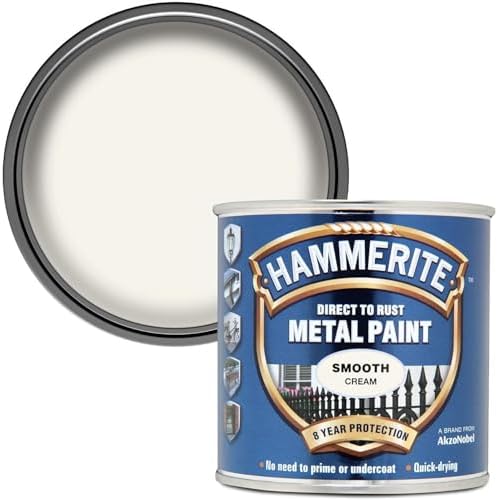 AMK® Hammerite Metal Paint Smooth Red 250ml Direct To Rust Quick Drying ...