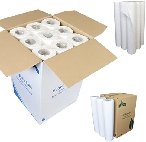 White 20" Hygiene Couch Roll - 40m & 50m 9 Rolls Per Case Pure ...