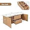 Double Sink Bathroom Vanity with Resin Top for Large Bathrooms, 59.3 ...