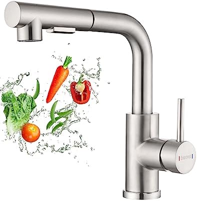 CREA Kitchen Single Handle Sink, Basin Taps with 360° Swivel Spout ...