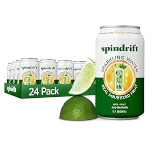 Amazon.com: Spindrift Sparkling Water, Nojito Flavored, Made with Real Squeezed Fruit, 12 Fl Oz ...