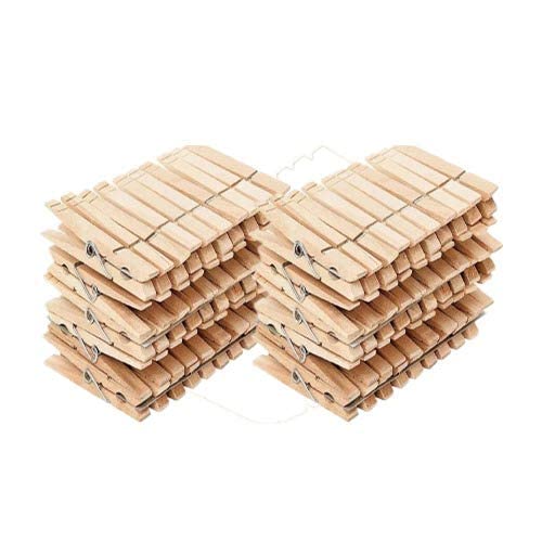 Jmark Bamboo Cloth Drying Clips Wooden Clips Clothes Pegs Multipurpose ...