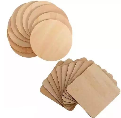 Round Circle MDF Pine Wood 4 inch MDF Boards for Art and Craft Pine ...