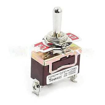 Replacement AC 250V 15A SPDT ON-Off-ON 3 Position Momentary Toggle ...