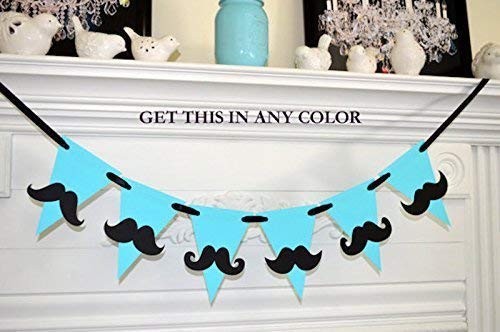 Amazon.com: mustache bunting, mustache garland, baby boy cake table ...