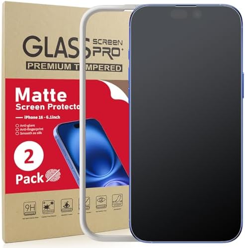 Amazon.com: Mothca Matte Glass Screen Protector for iPhone 16 / iPhone ...