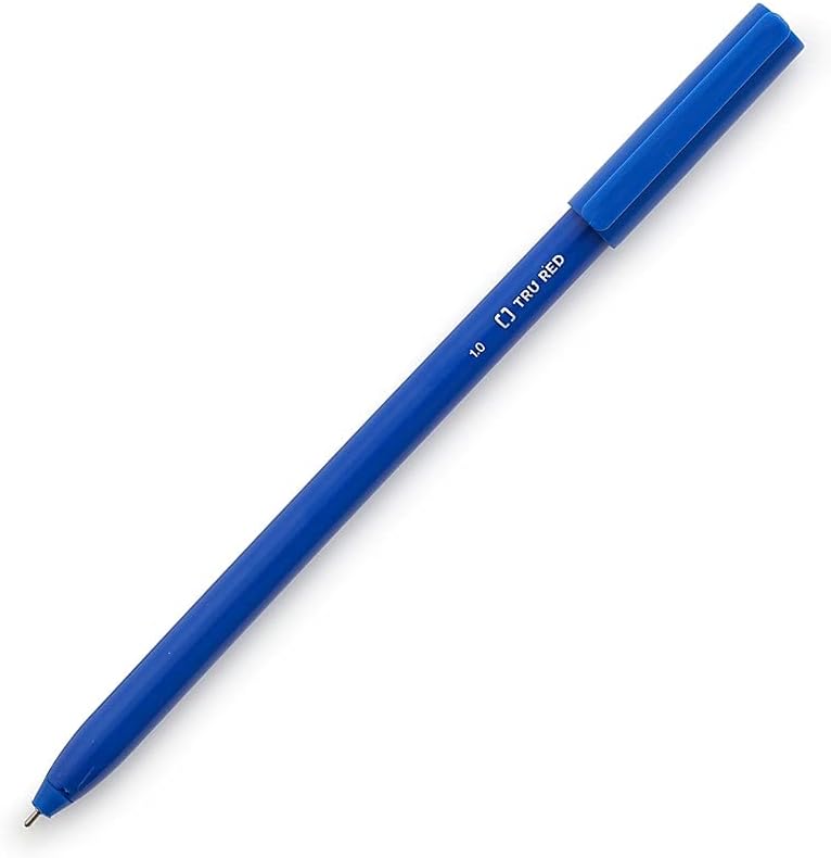 Amazon.com : STAPLES TRU RED Ballpoint Pen Medium Point 1.0mm Blue 60 ...