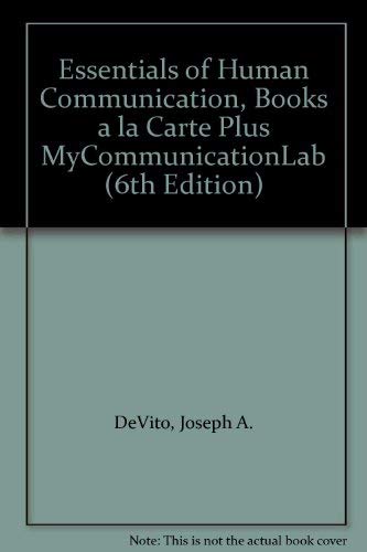 Amazon.com: Essentials of Human Communication, Books a la Carte Plus ...