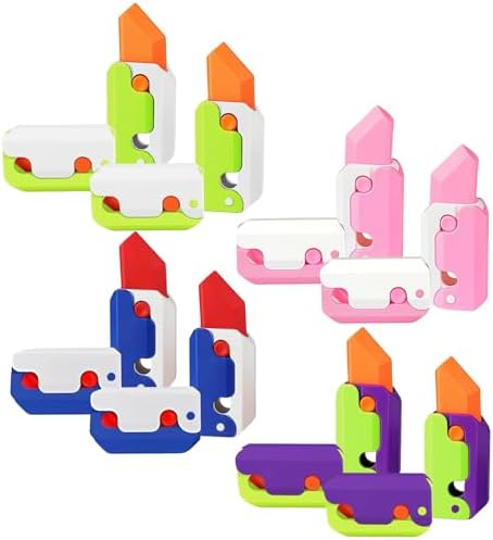 Amazon.com: Faqgyx 8Pcs 3D Gravity Plastic Toy Switchblade Printing ...