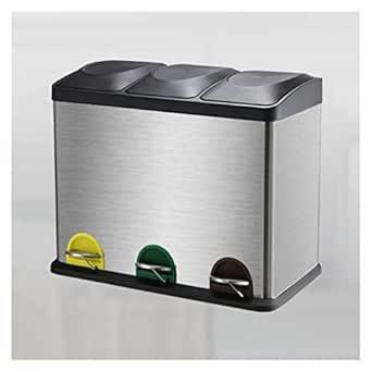 Amazon.com: BYDEADY Trash and Recycling Bin Foot-Operated Trash Can ...