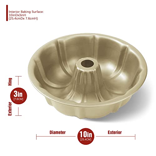 Snapklik.com : 9 Inch Non-Stick Cake Pans, 12 Cups Premium Fluted Cake ...