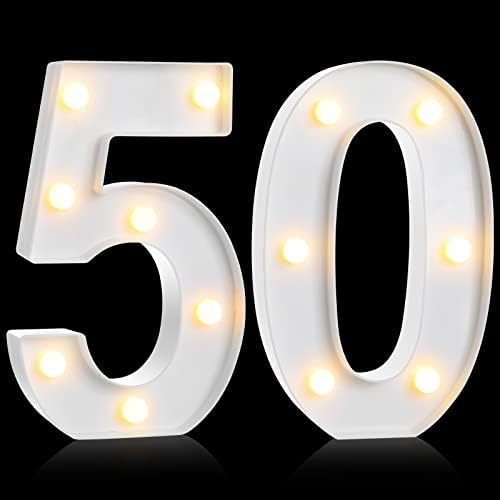 Amazon.com: 50 Sign 50th Birthday Decorations 50th Anniversary Decor 50 ...
