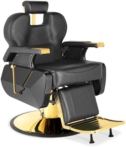 Amazon.com: Barber Salon Hair Chair, Hydraulic Rolling 360° Swivel ...