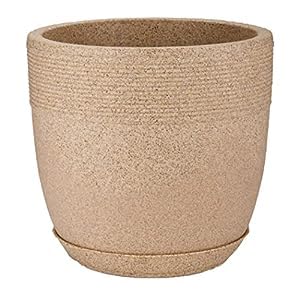 Cool Fibre Pot marble look Roto Moulding Flower Pot with Bottom Tray ...
