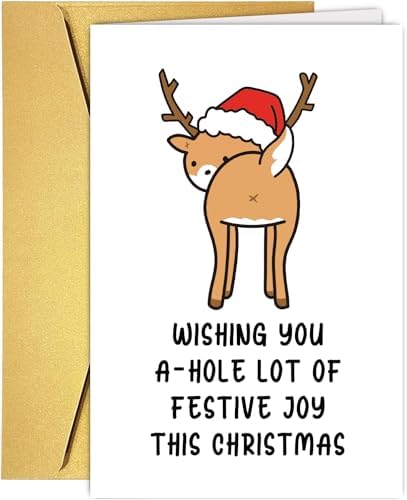 Hilarious Christmas Card for Him Her, Humorous Christmas Card for Best ...