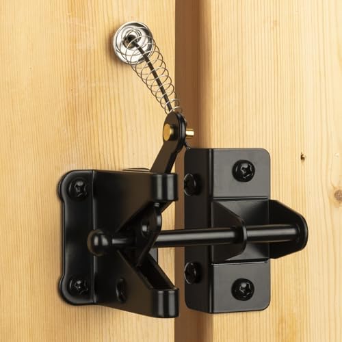 Amazon.com: HILLMASTER Double Sided Gate Latch for Wooden Fence,Heavy ...