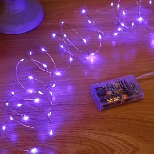 Amazon.com: Brizled Purple Halloween Lights, 19.47ft 60 LED Purple ...
