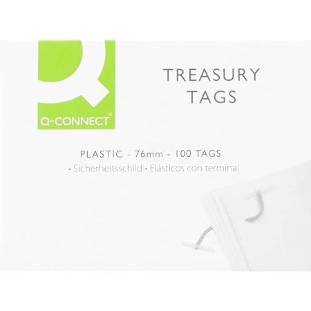 5 Star Treasury Tags Metal-ended 76mm Green [Pack of 100] : Amazon.co ...