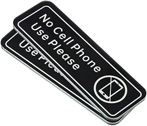 Amazon.com : PATIKIL No Cell Phone Use Please Sign, 2 Pack Acrylic 6"x2 ...