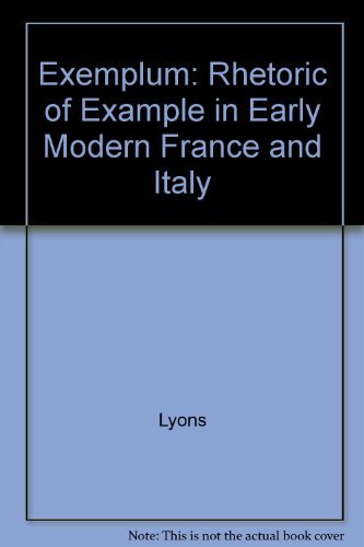 Amazon | Exemplum: The Rhetoric of Example in Early Modern France and ...