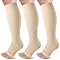 Amazon.com: LEVSOX Open Toe Compression Socks for Women & Men 20-30mmHg ...