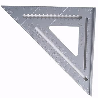 AASONS Right Angle Protractor, Aluminium Alloy 12inch Triangle Ruler ...