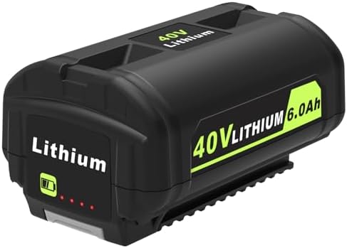 Nicetoro 40V 6.0Ah Battery Replacement for Ryobi 40V Battery OP4026 ...