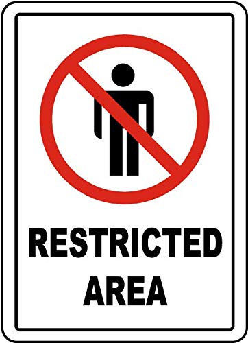 Restricted Area.Sign Board, Signature Board Water Proof Signature Board ...