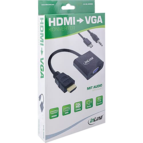 InLine HDMI to VGA Converter Cable with Audio – BigaMart