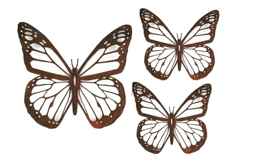 Amazon.com: Giant Metal Monarch Butterfly Wall Art Decor 15 to 36 ...