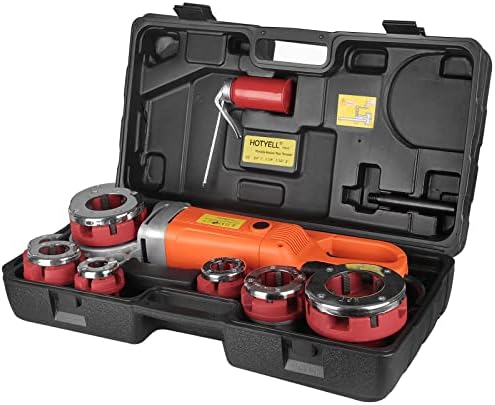 Electric Pipe Threader, Upgraded Pipe Threading Machine Uses Pure Copper Motor, Portable ...