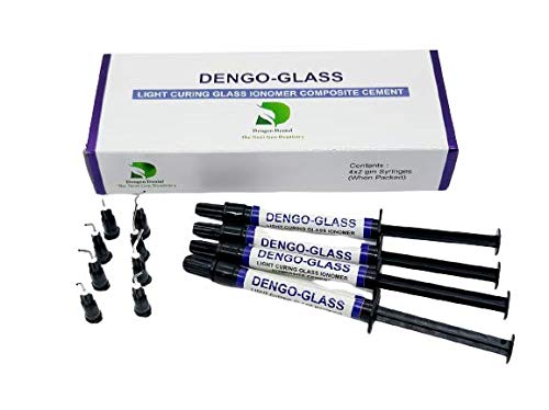 denu Dengo Light Curing Glass Ionomer Flowable Composite Cement- 4x 2 g ...