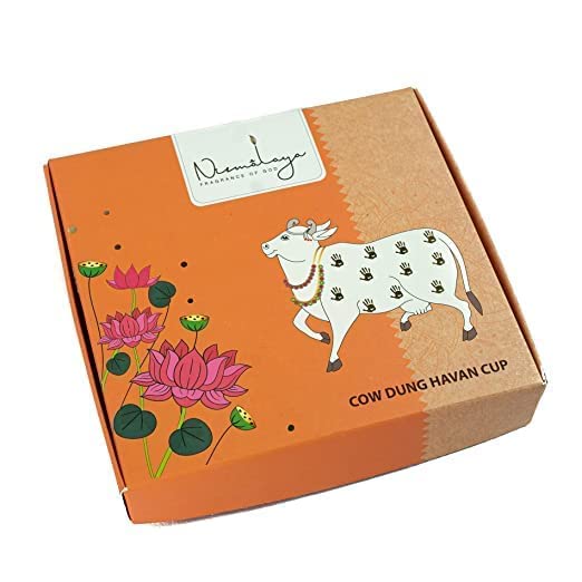 Nirmalaya Organic Cow Dung Havan Cups/Sambrani Cups (15 pcs) | Desi Cow ...