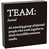 Amazon.com: Inspirational Team Noun Wooden Box Sign, Teamwork Office ...