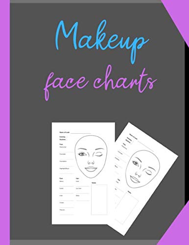 MakeUp Face Chart: Blank Workbook Paper Practice Face Charts For ...