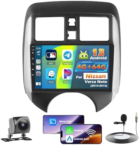 Amazon.com: Roinvou 4+64G Car Radio for Nissan Versa Note 2014 2015 ...