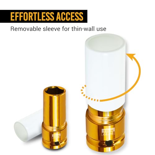 Snapklik.com : EWK 5 Pcs 1/2 Drive 15 17 19 21 22 Mm Lug Nut Impact ...