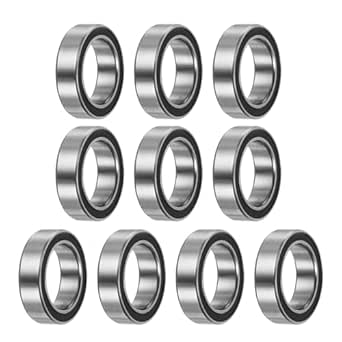 uxcell 6700-2RS Deep Groove Ball Bearing,10pcs 10 x 15 x 4mm Z2 Double ...