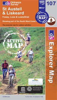 OS Explorer - Active Map 107 St Austell & Liskeard (OS Explorer Active ...