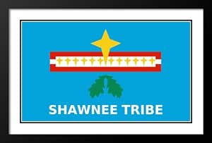 Amazon.com: Native American Shawnee Tribe Flag Wood 20x23 Framed and ...