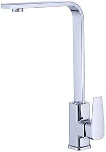 Square Kitchen Faucet Matte Black/Chorme Hot and Cold Kitchen Sink Tap ...