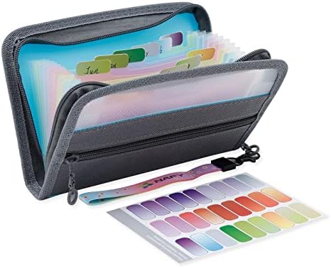 Amazon.com : NAFY Small Accordian File Organizer,A6 Size 13 Pockets ...